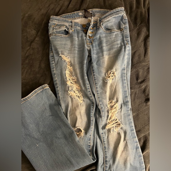 Mossimo Supply Co. | Jeans | Mossimo Bootcut Jeans Ripped Mid Rise Flip ...